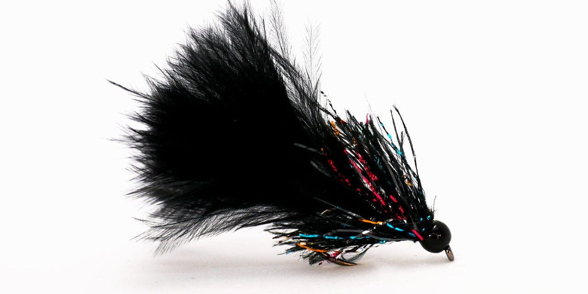 Straggle Lure Black Mosaic | Upavon Fly Fishing